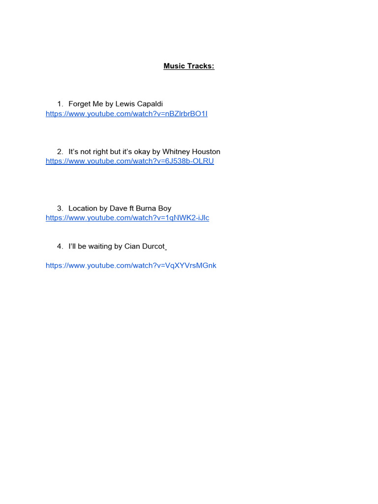 Music Tracks | PDF | Art