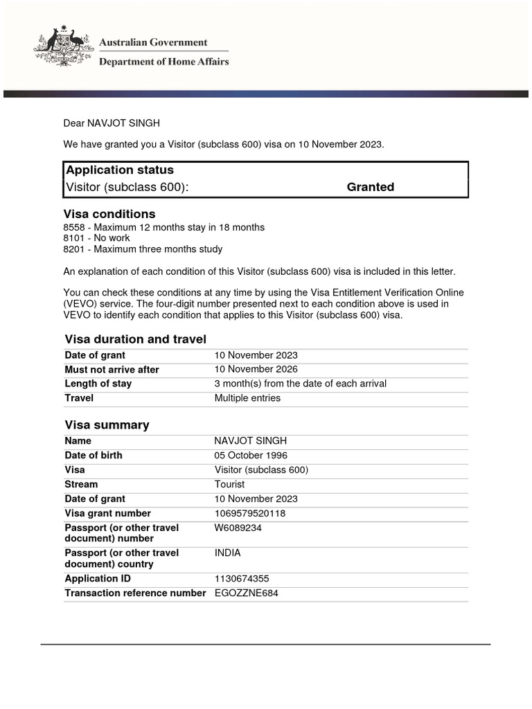 Application (1069.. | PDF | Travel Visa | Justice