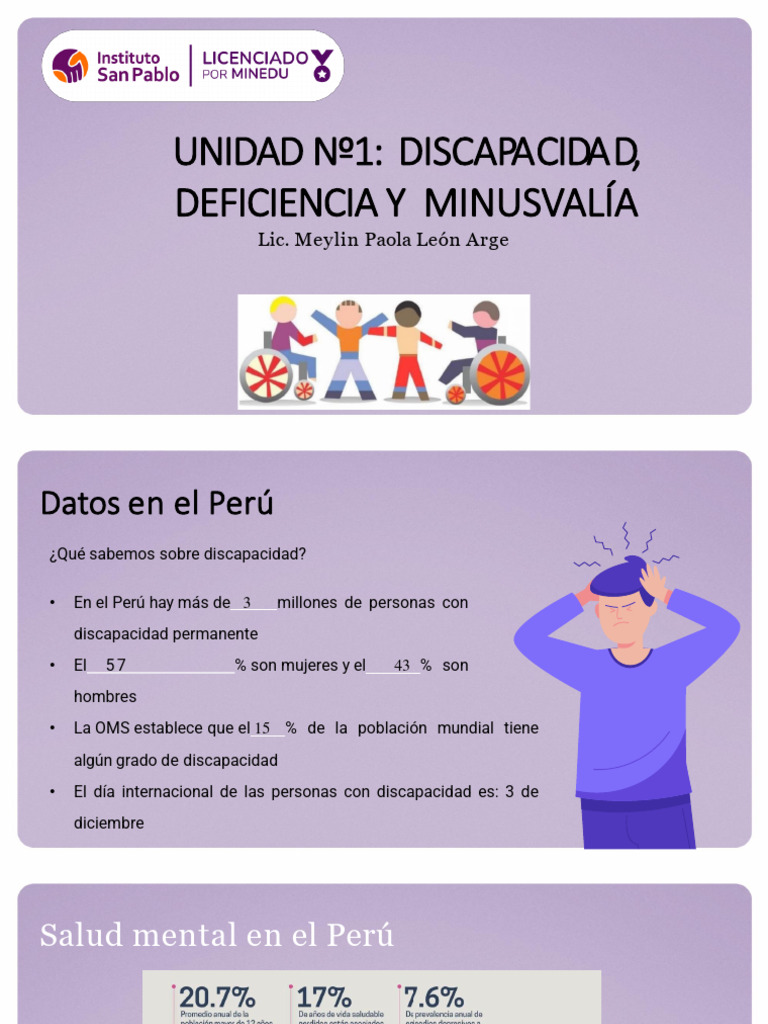 Unidad Nº1 - Discapacidad, Deficiencia y Minusvalía 2023 | Descargar ...
