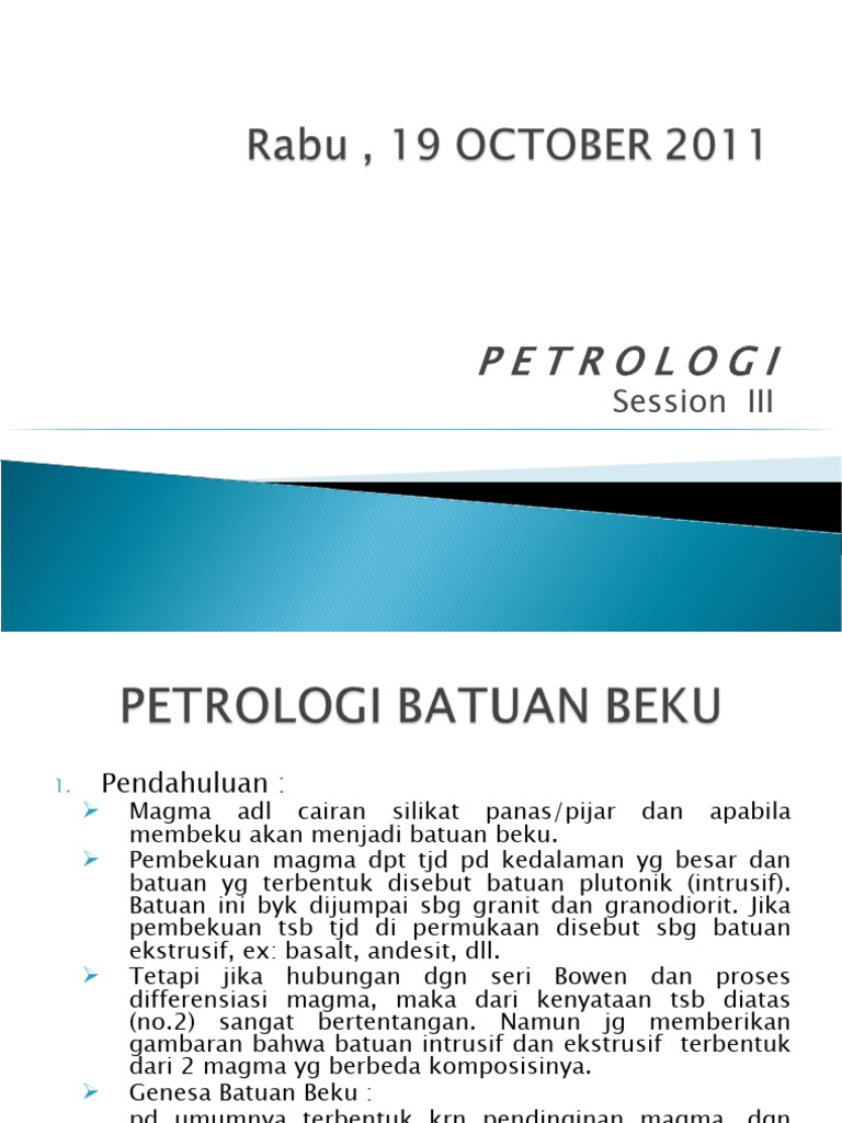 Petrologi 3 | PDF