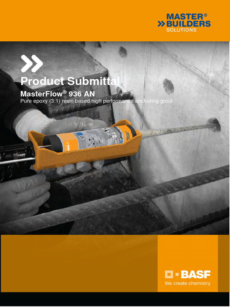 MasterFlow 936 AN | PDF | Concrete | Drill