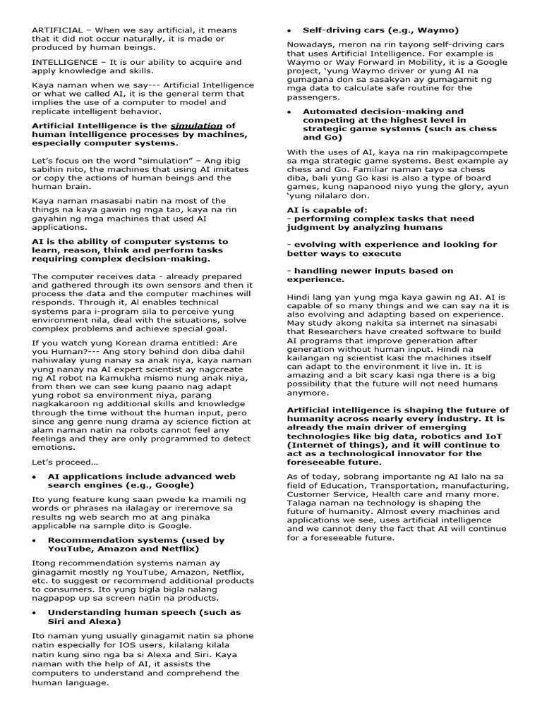 Artificial Intelligence Pdf Artificial Intelligence Intelligence Ai And Semantics