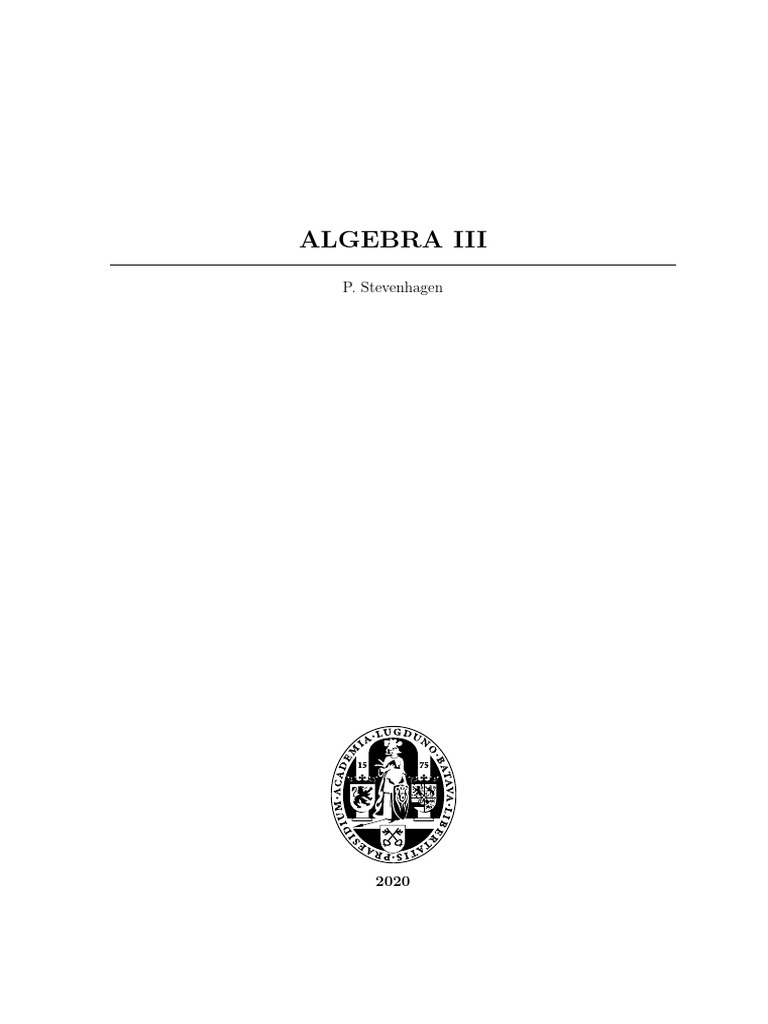 Algebra 3 | PDF