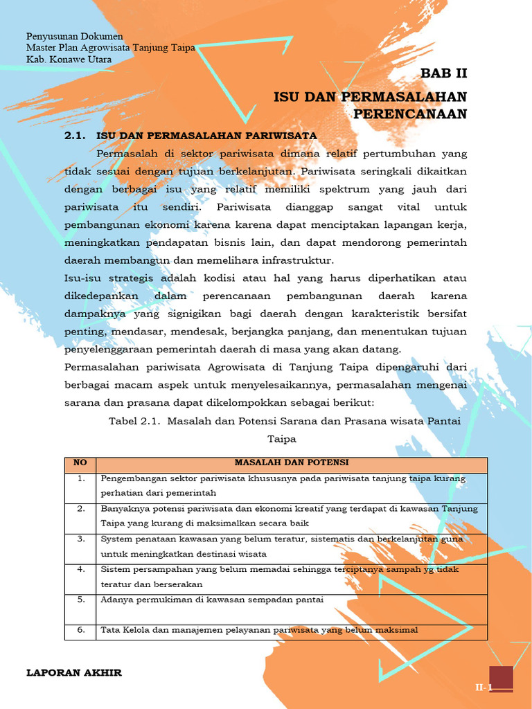 Bab II Isu Dan Permasalahan Perencanaan - Final | PDF