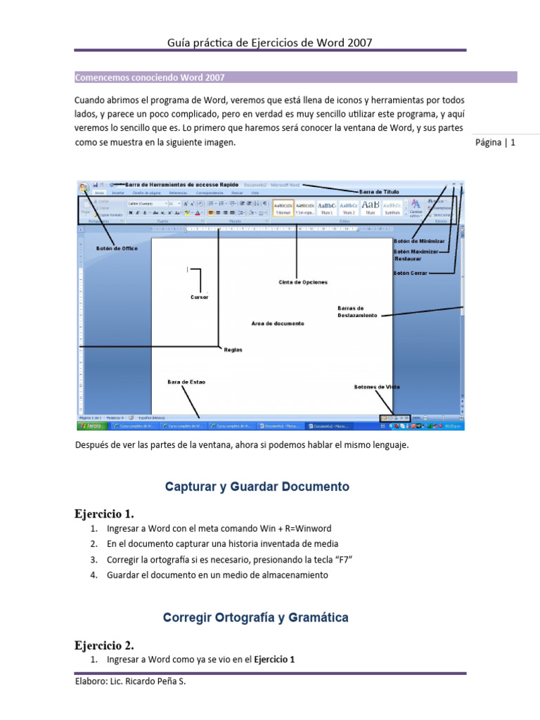 Leccion 1 Ejercicios De Graficos En Word Pg 18 19 Pdf Microsoft Word Calendario