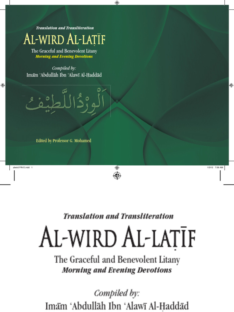 Wird Al Latief Imam Abdullah Bin Alawi Al Hadaad | PDF | Travel ...