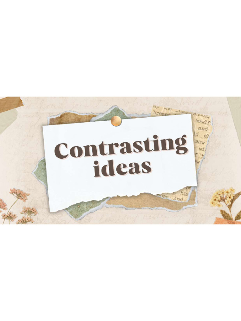 Contrasting Ideas - Inglés C1 | PDF