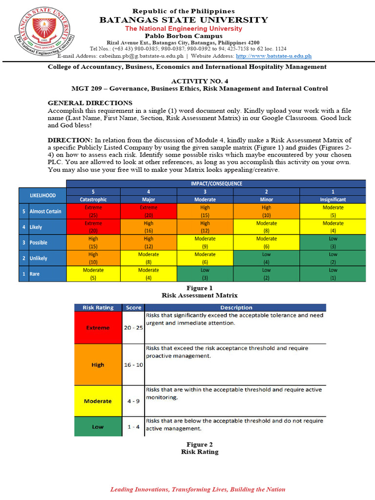 Risk Assessment Matrix | PDF | Risk | Business