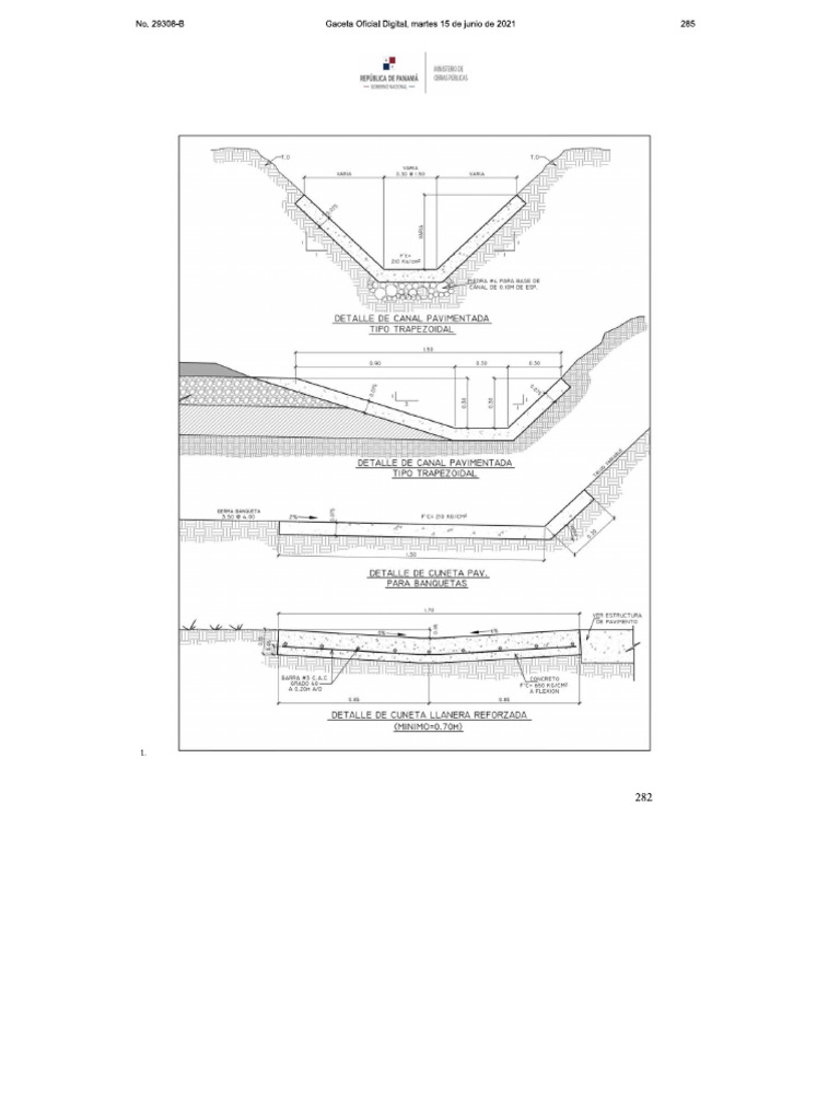 285 Detalle de Canal Trapezoidal | PDF
