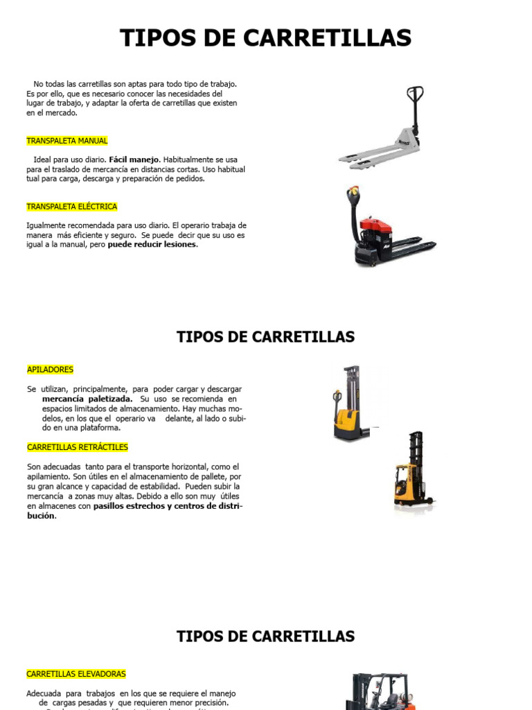 Tipos de Carretillas | PDF