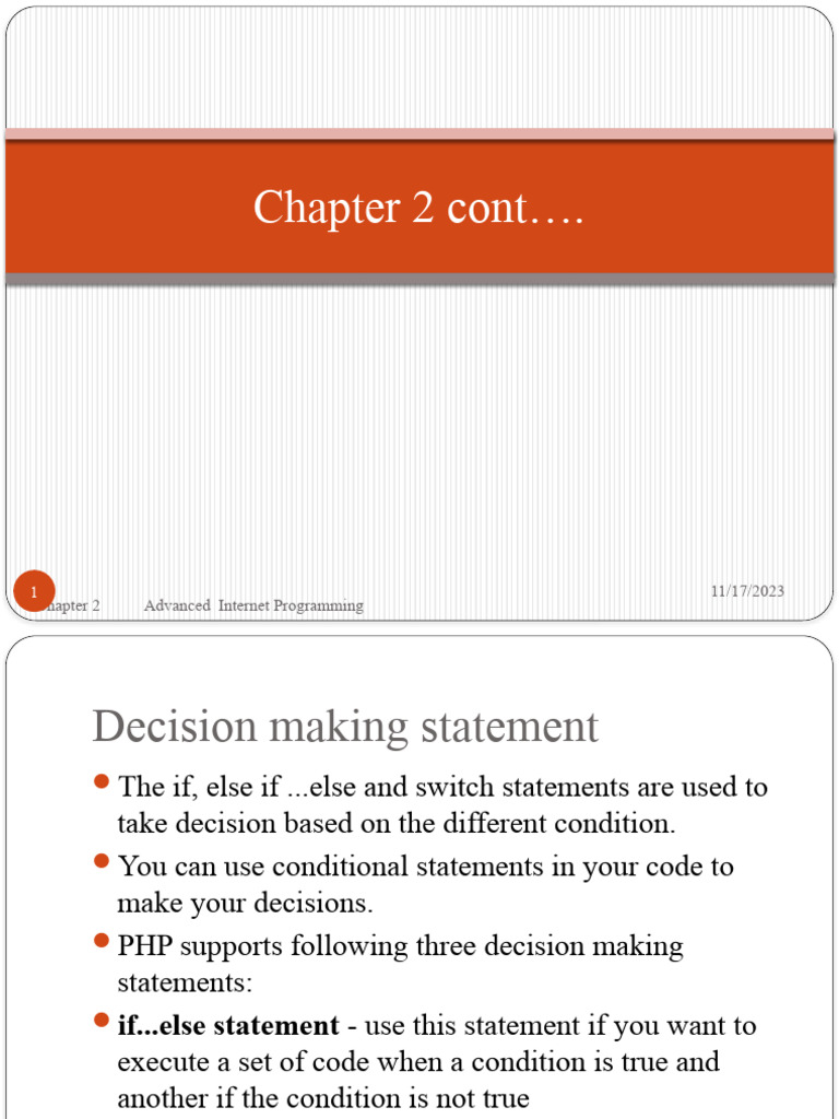 Chapter 2 p2 | PDF | Control Flow | Computer Data