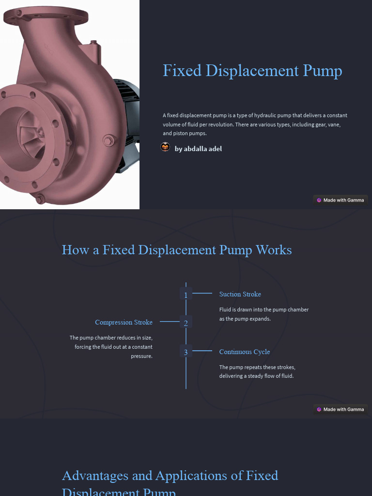 Fixed Displacement Pump | PDF | Pump | Hydraulics