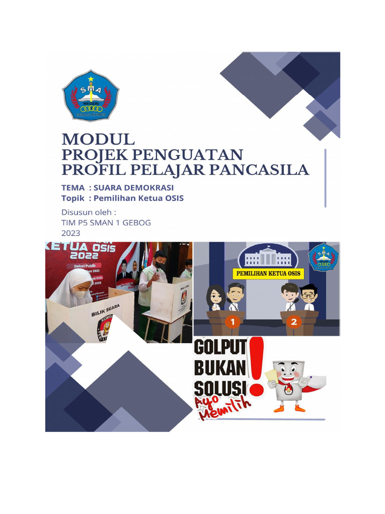 Modul P5 Suara Demokrasi Kelas XI Fase F Revisi Lengkap | PDF