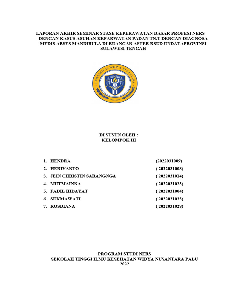 Asuhan Keperawatan Abses Mandibula Tn. T | PDF