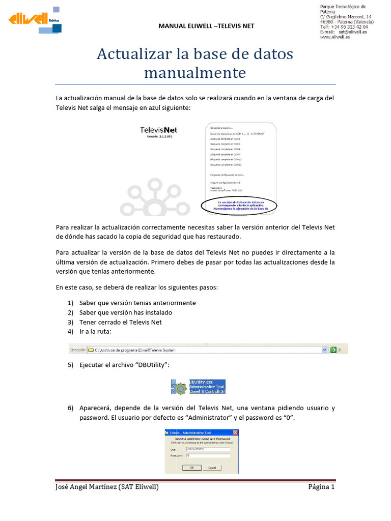 Actualizar la base de datos manualmente | PDF | Contraseña | Plataformas de computación