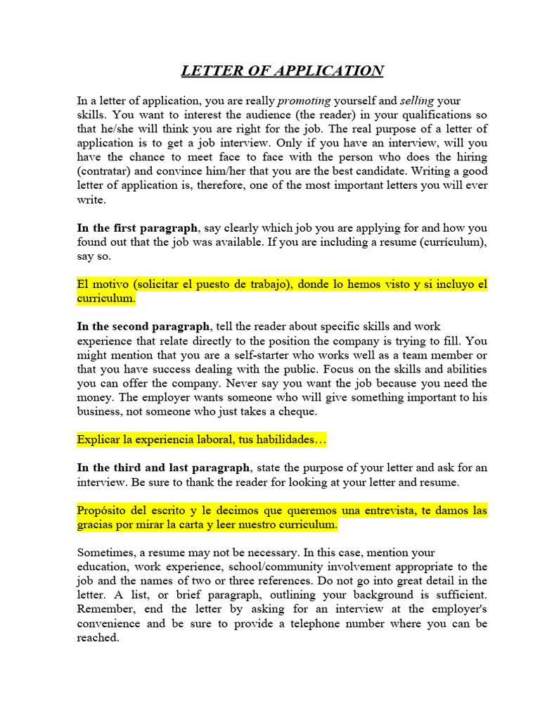 A Letter of Application | PDF | Career & Growth | Business
