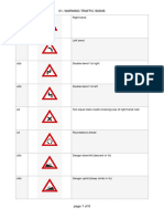 UK Road Signs Cheat Sheet and Flashcards | PDF