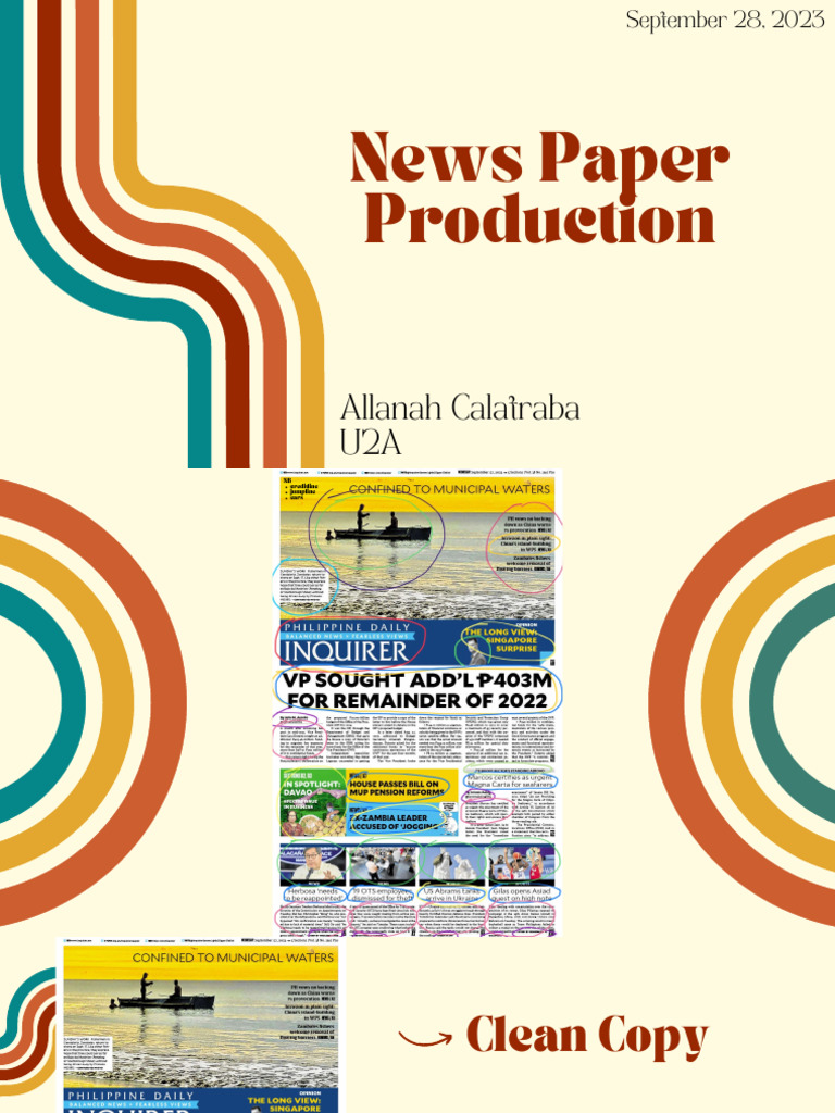 Newspaper Production Elements Guide | PDF
