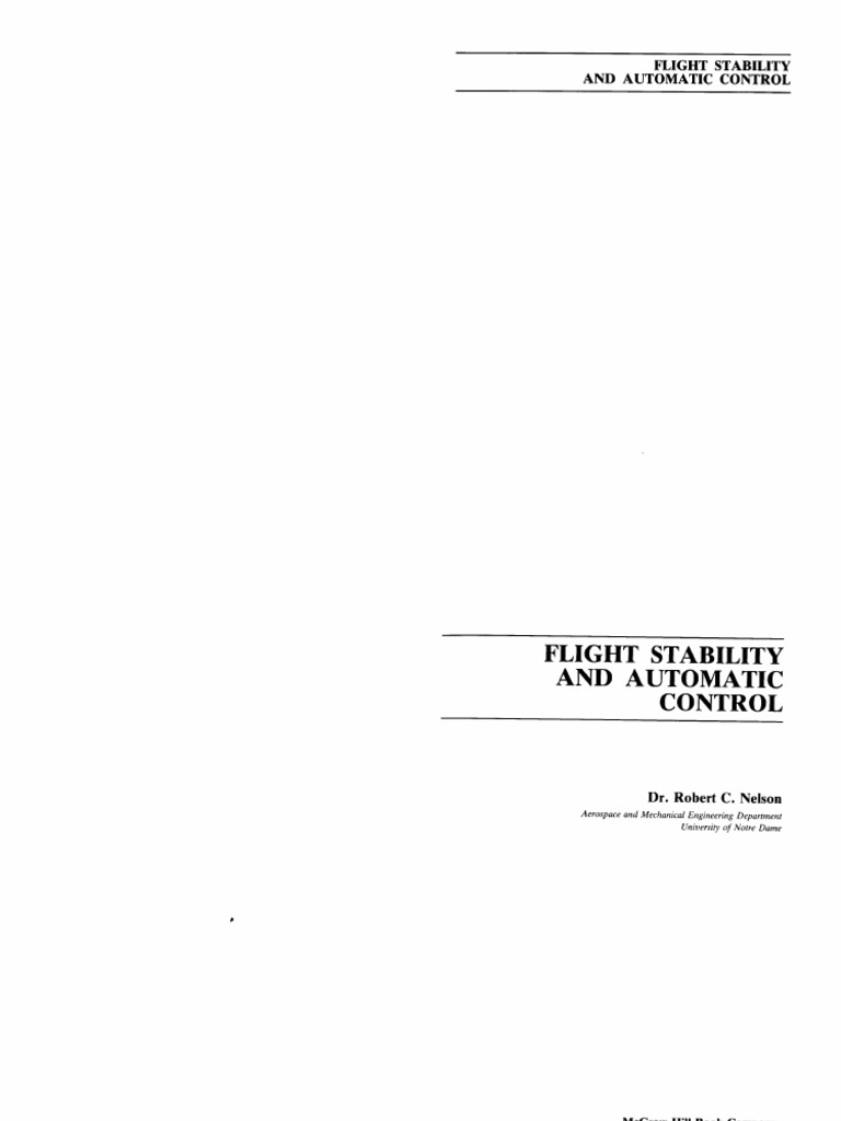 Flight Stability and Automatic Control Compress | PDF