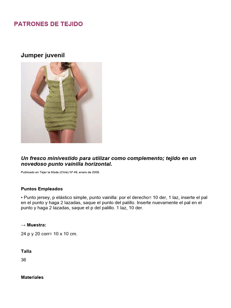 4. PATRONES DE TEJIDO | PDF | Ropa | Textiles