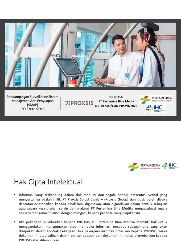 Proxsis - Proposal Teknis Dan Metodologi - Surveillance ISO 37001 | PDF | Bisnis