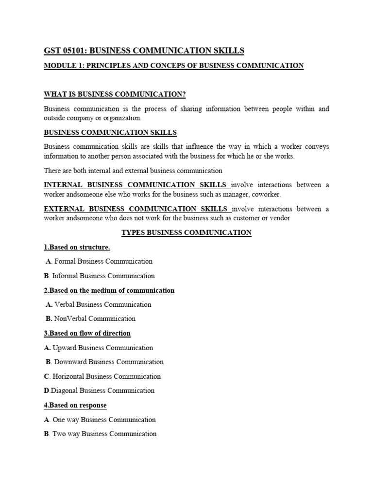 Bcom Notes-1 | PDF | Communication | Negotiation