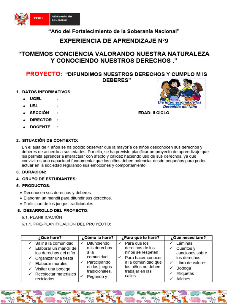 Proyecto Derechos II | PDF | Aprendizaje | Creatividad