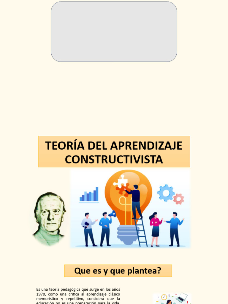 Teoria Del Aprendizaje Constructivista | PDF | Constructivismo (filosofía de la educación ...