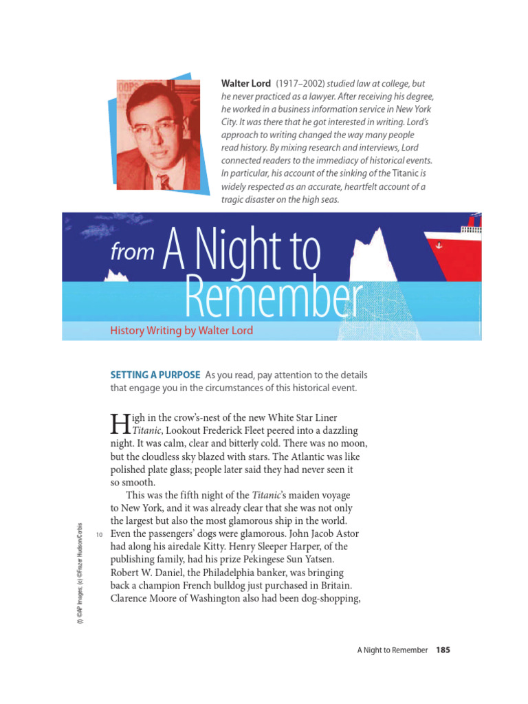 A Night To Remember | PDF | Ships | Water Transport