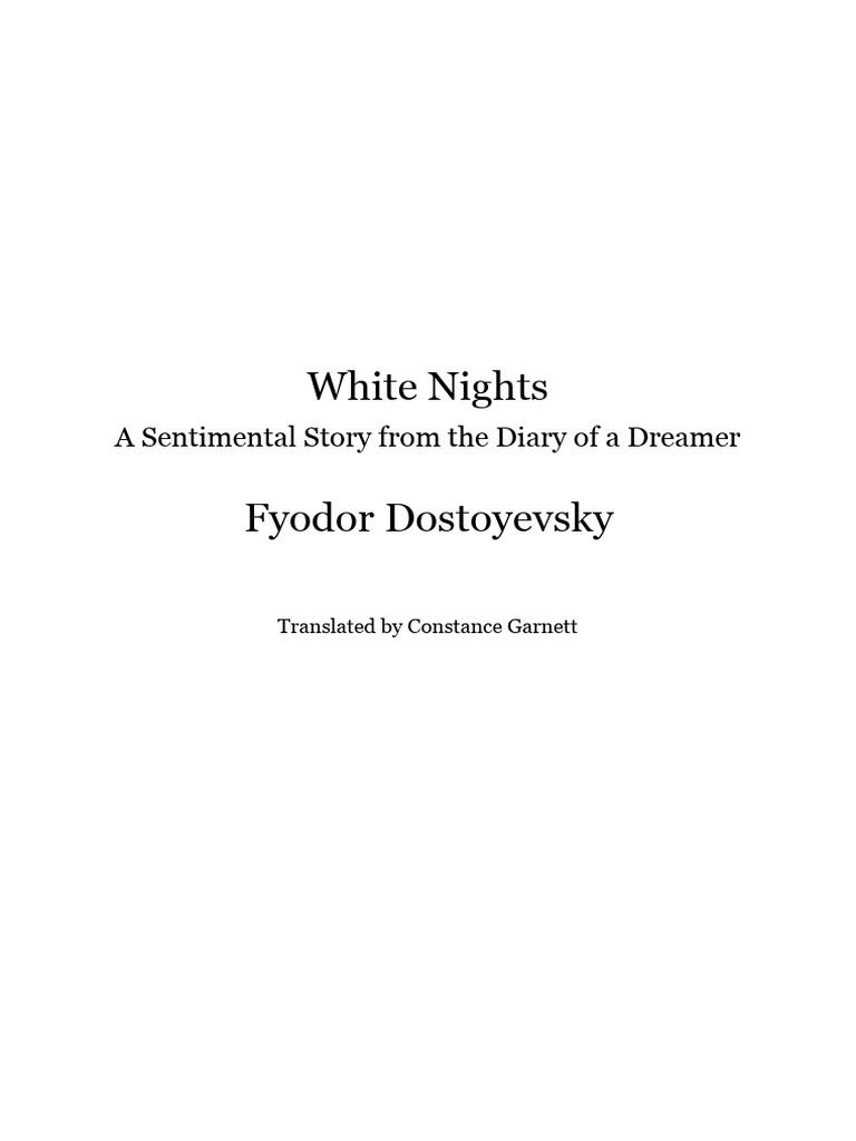 White Nights: A Dreamer's Tale | PDF | Laughter | Dream