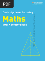 Lower Secondary Mathematics Answers Stage 7 | PDF | Mathematics | Algebra