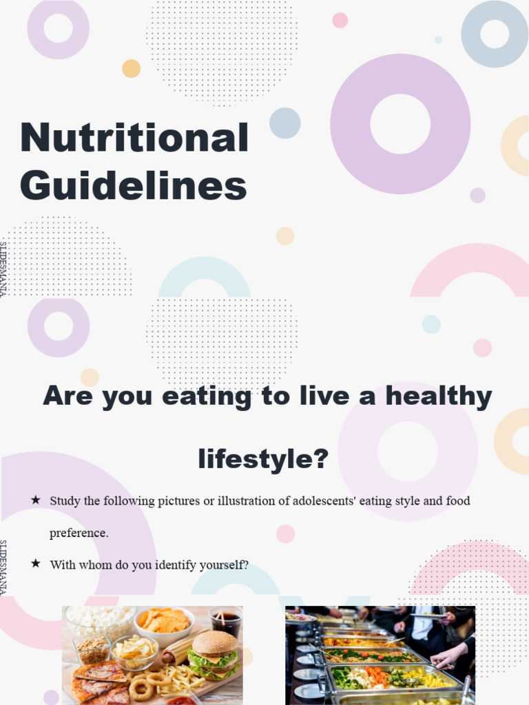 Nutritional Guidelines | PDF | Whole Grain | Nutrients