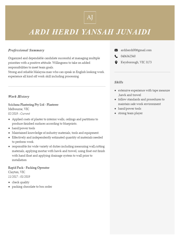 ARDI HERDI YANSAH - JUNAIDI - Resume | PDF