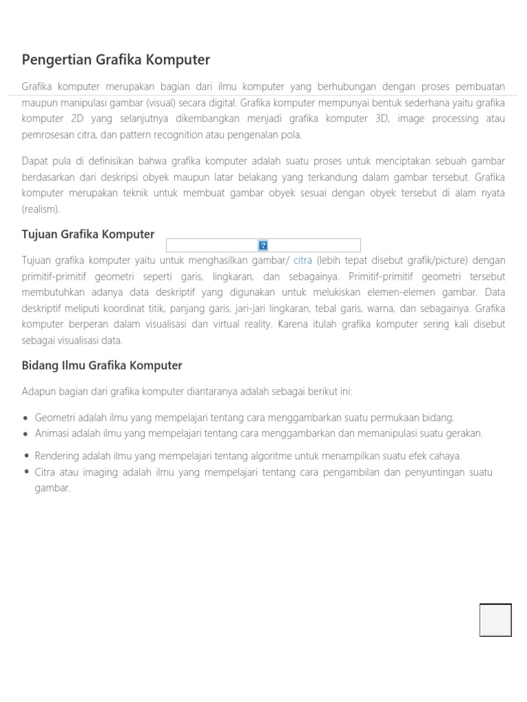 Dasar Grafika Komputer | PDF | Seni | Teknologi & Rekayasa