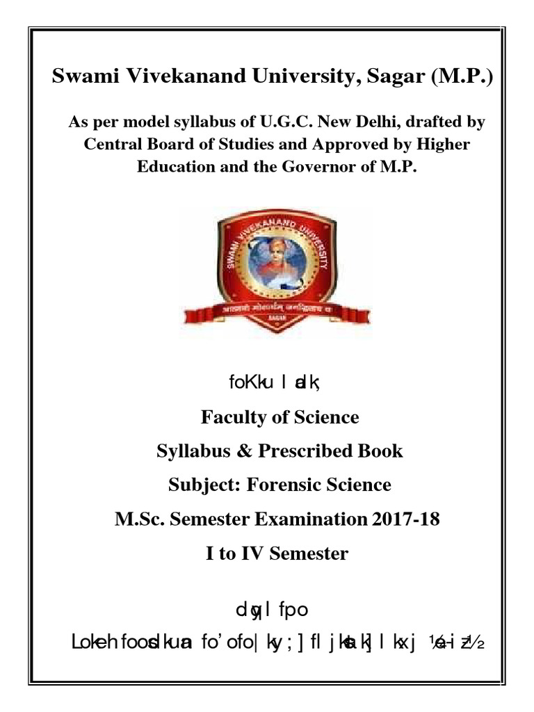 135 - M.SC Forensic Science 1-4 SYLLABUS | PDF | Chromatography ...