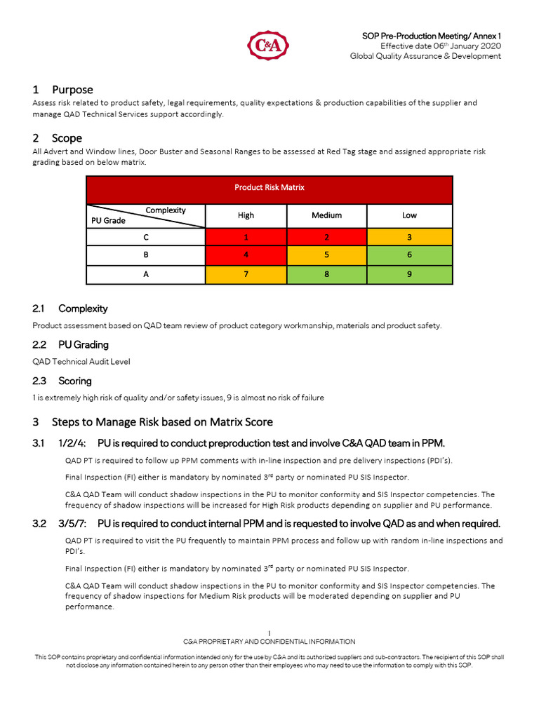 Pre-Production Meeting SOP Guidelines | PDF | Safety | Business Process