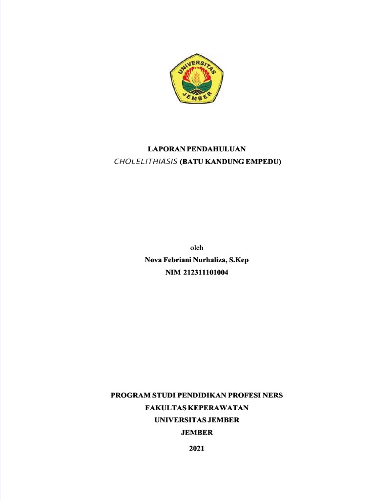 PDF LP Askep Cholelitiasis Nova Febriani Nurhaliza 21 004 d3 - Compress ...
