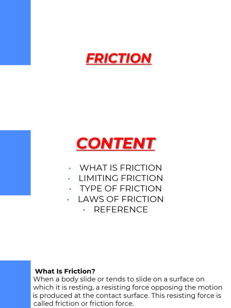 FRICTION | PDF