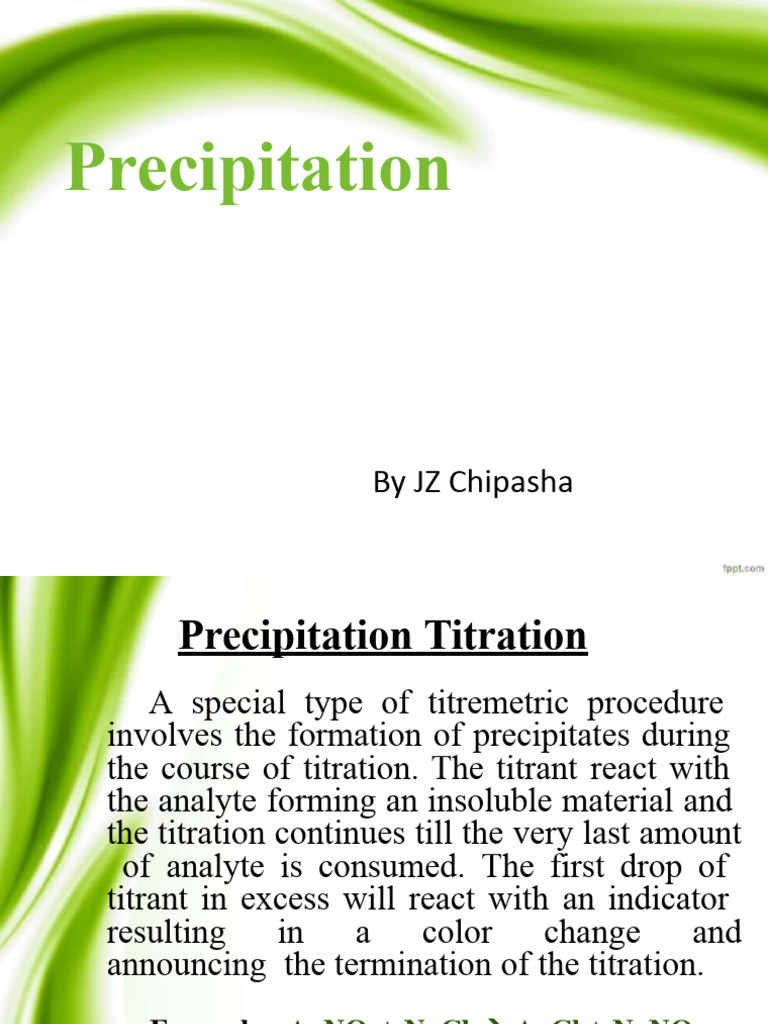 Unit 5.12 Precipitation | PDF | Titration | Chemistry