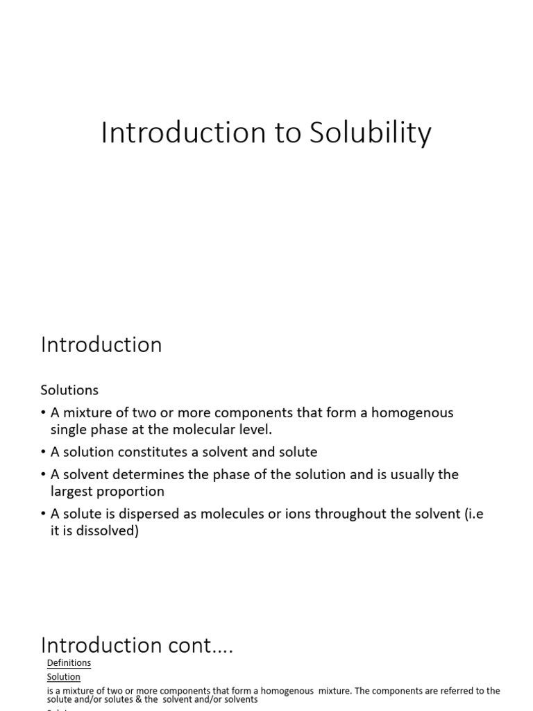 Unit 4 Solubility | PDF | Solubility | Solvation