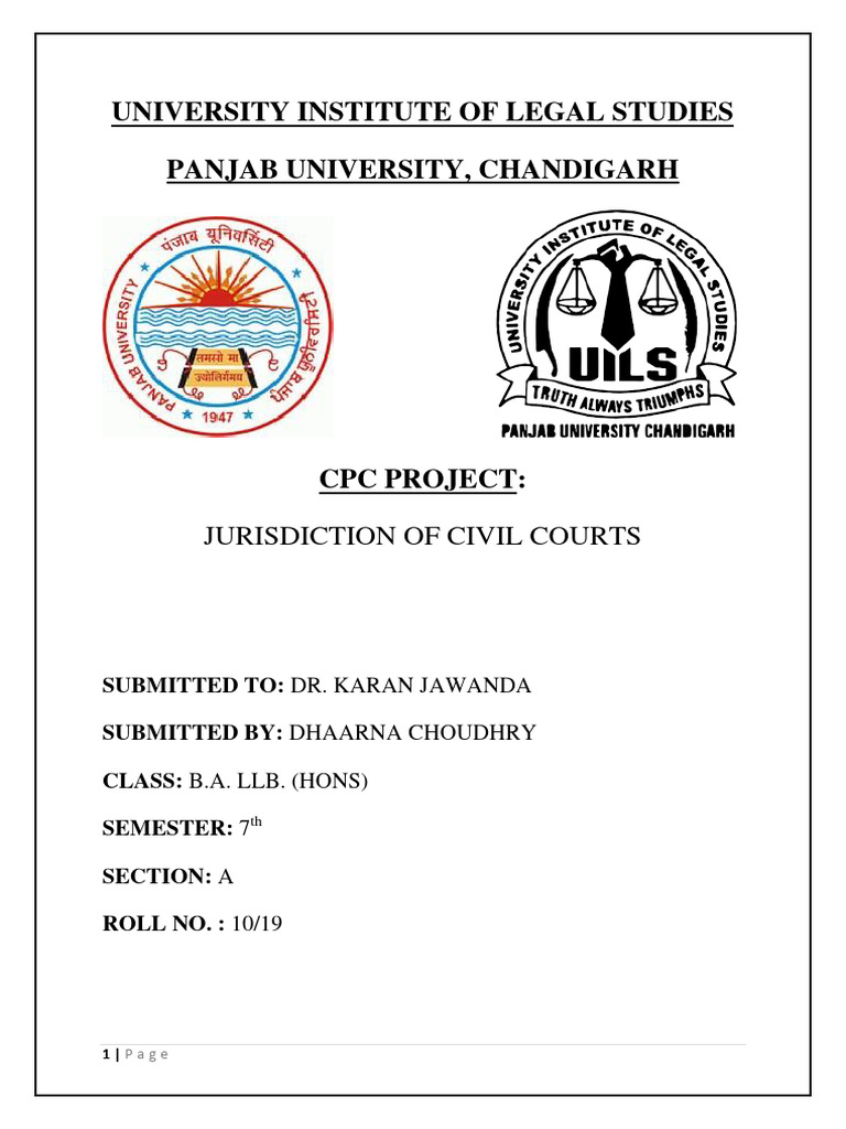 CPC Project-1 | PDF | Jurisdiction | Lawsuit