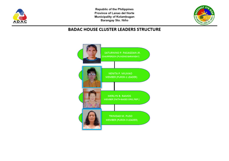 BADAC HOUSEHOLD LEADER ORGANIZATIONAL CHART 2022 (2) | PDF