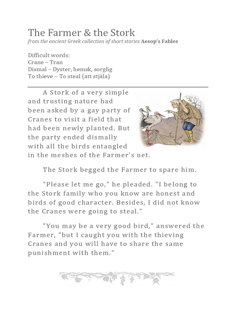 The Farmer and The Stork | PDF