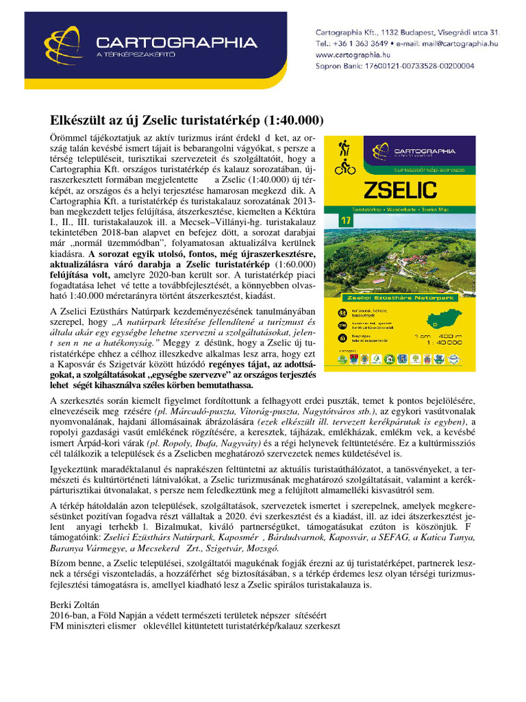 Zselic Terkep - Kommunike | PDF