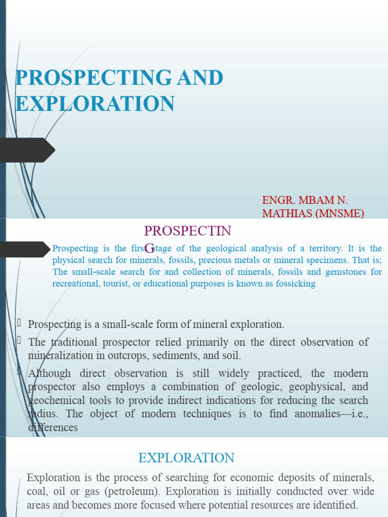 Prospecting and Exploration | PDF | Prospecting | Geophysics