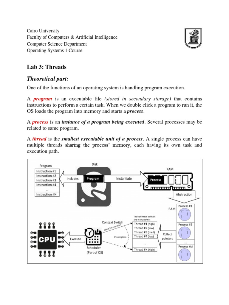 Lab 2 - Threads | PDF | Thread (Computing) | Process (Computing)