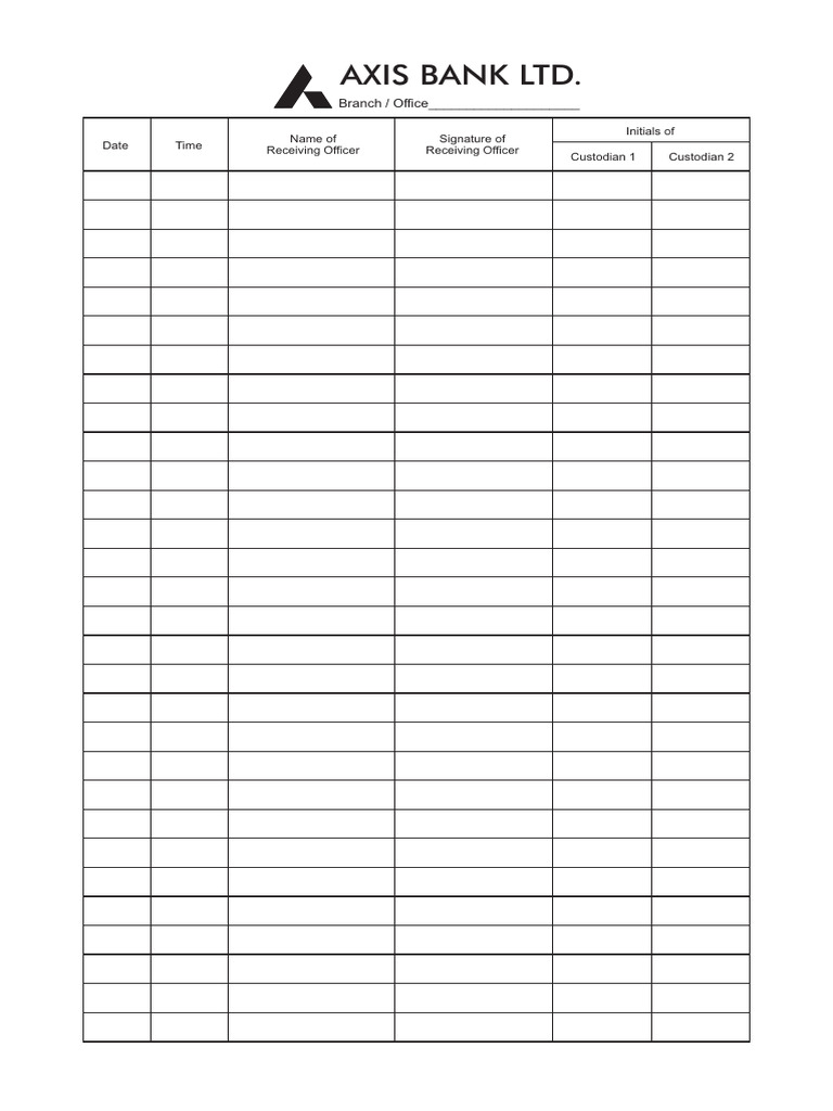 ATM Cash Movement Register Template | PDF