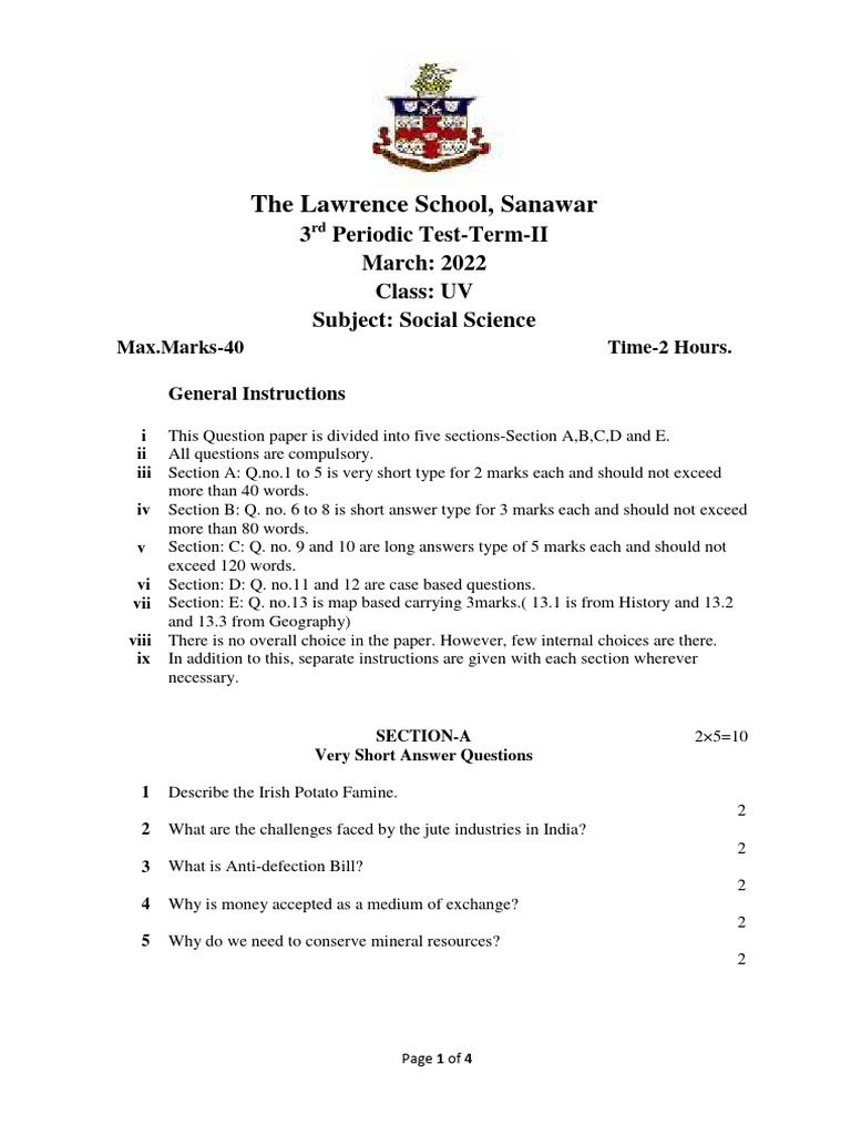 Class 10-SSt-feb-2022QP-finalised.1 | PDF