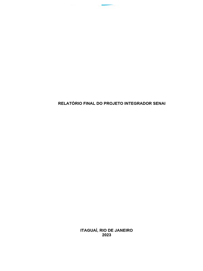 Modelo de Relatório Do Projeto Integrador Extensionista | PDF
