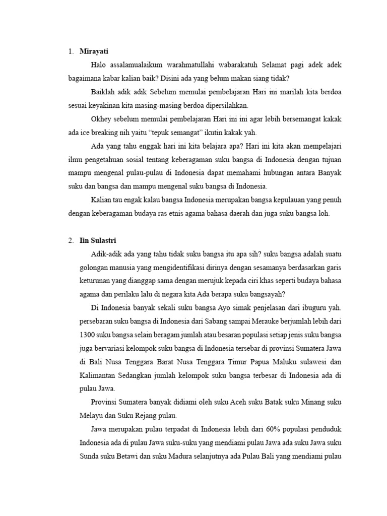 Materi Ips (Simulasi KLP 9) | PDF